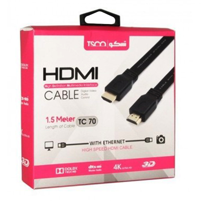 کابل HDMI 4k تسکو مدل TC70 طول ۱٫۵ متر | بهیران