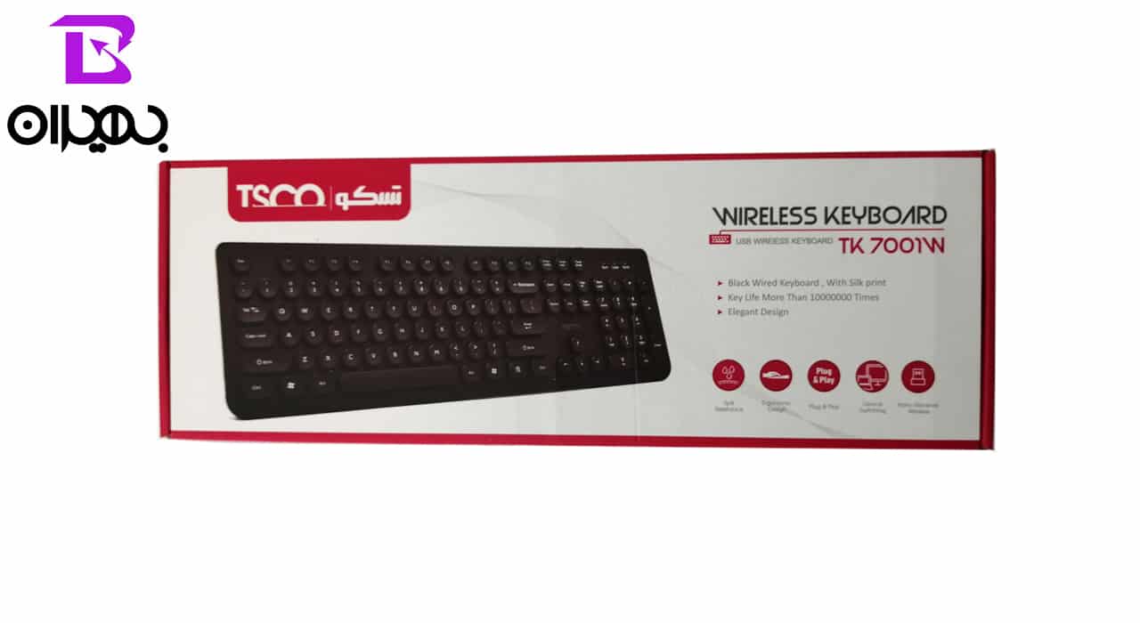 مشخصات و قیمت و خرید کیبورد بی سیم تسکو مدل TK-7001