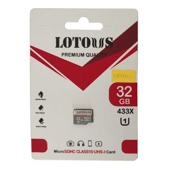 کارت حافظه MicroSD 32G لوتوس مدل 433X U1 | بهیران