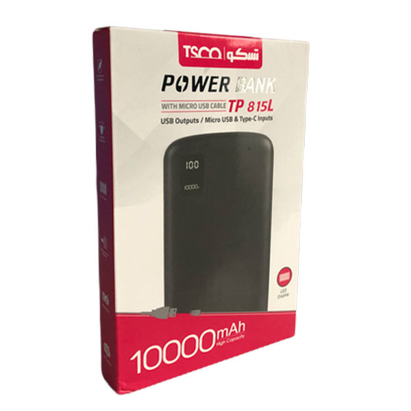 خرید،قیمت و مشخصات شارژر همراه تسکو مدل TP-815L ظرفیت 10000MAH | بهیران