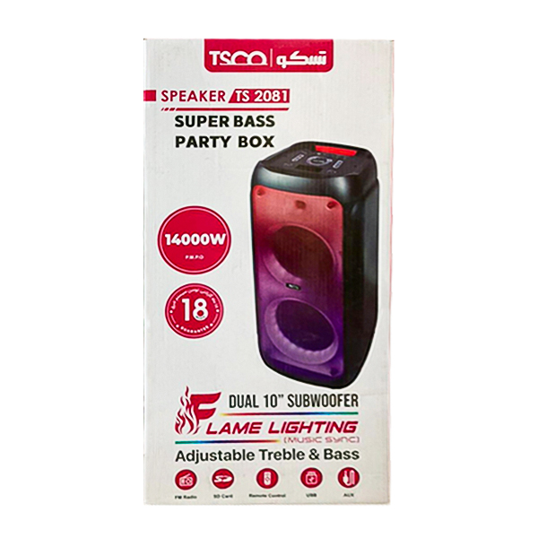 اسپیکر پارتی باکس تسکو مدل TS2081 با میکروفون | بهیران