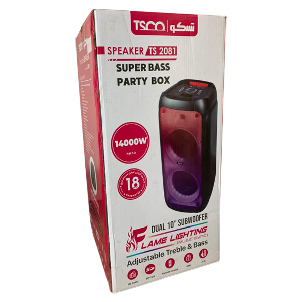 مشخصات ،قیمت و خرید اسپیکر پارتی باکس تسکو مدل TS2081 با میکروفون