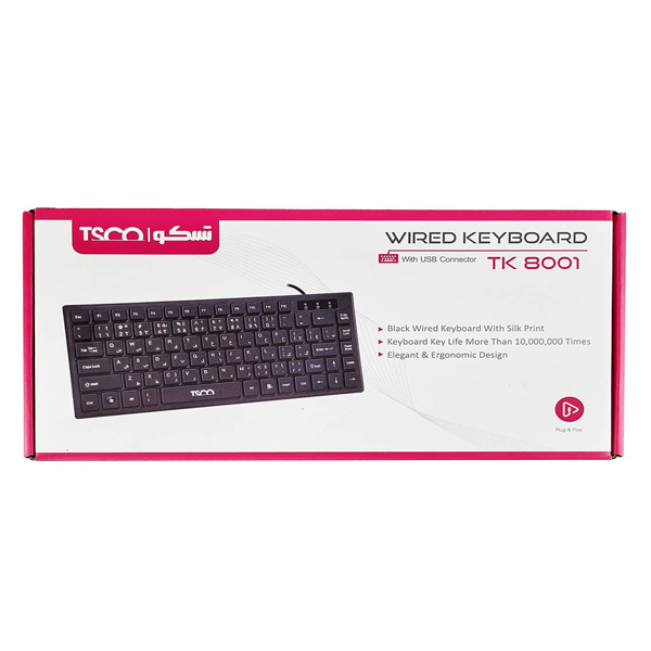 مشخصات ،قیمت و خرید مینی کیبورد تسکو مدل TK8001