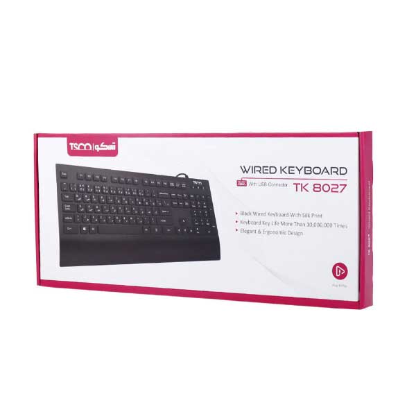 مشخصات ،قیمت و خرید کیبورد با سیم تسکو مدل TK 8027