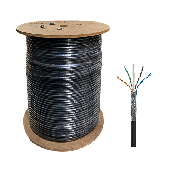 کابل شبکه حلقه ای CAT6 SFTP OUT نگزنس Double jacket طول 500 متر | بهیران
